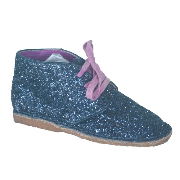 Cole Haan | Shoes | Cole Haan Girls Navy Blue Glitter City Chukka Shoes ...
